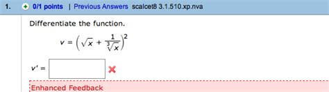Solved Differentiate The Function V Squareroot X Chegg