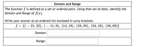 Solved Domain And Range The Function F Is Defined As A Set Chegg Com