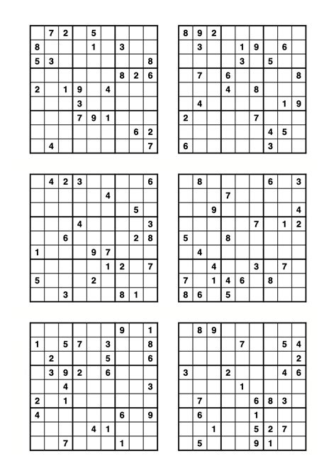 Sudoku Zum Ausdrucken Kostenloser Download