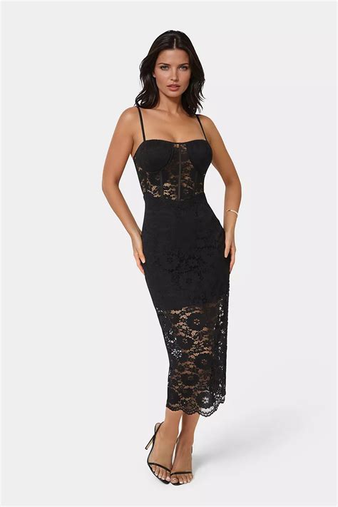 Lace Corset Midi Dress