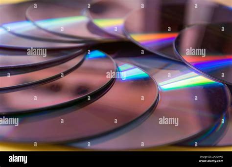 Shiny Cd Disk Pattern Creative Composition With Compact Computer Disks