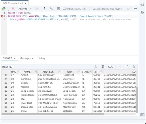Query With The SQL Console In SAP HANA Database Explorer SAP Tutorials