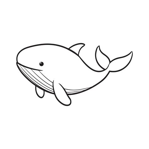 Black And White Whale Clipart Elegant Minimalist Design For Creative