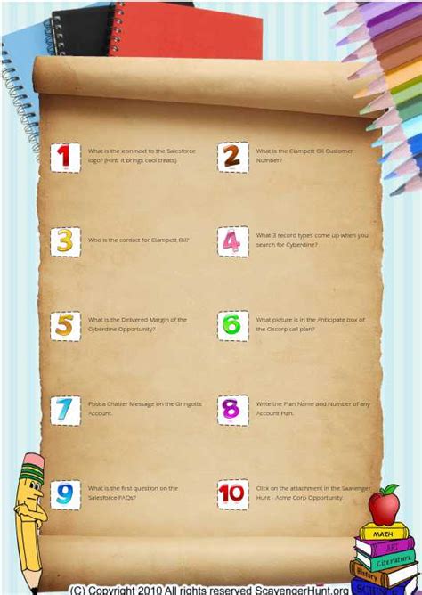 salesforce scavenger hunt