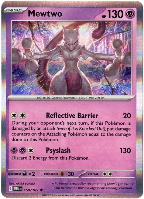 Pokemon Mewtwo 150 165 Scarlet And Violet 151 English Holo Rare Card Amazon Ca Toys And Games
