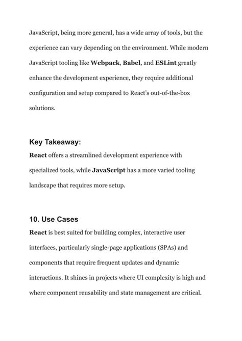 Top 10 Differences Between React And Javascript A Detailed Comparison