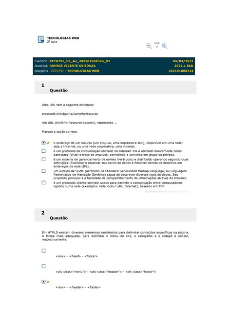 atividade 2 principais protocolos da internet tecnologias web 2 a