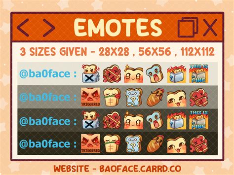 Bread Emotes Version 2 10 2 Cute Toast And Bread Emotes For Twitch And Discord Cozy