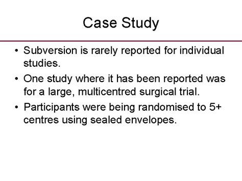 Sources Of Bias In Randomised Controlled Trials David
