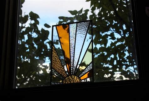 Pattern Sunburst Panel Stained Glass Pattern Digital Etsy