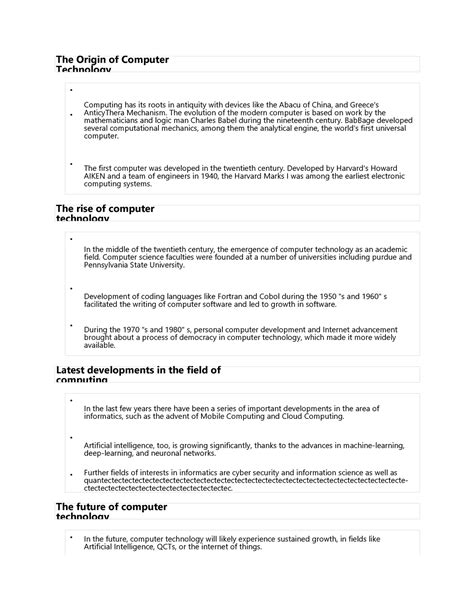Comp Sci Comp Sci Notes The Origin Of Computer Technology Computing Has Its Roots In