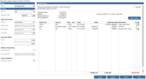 Nominal Ledger Enquiry Pinewood Technologies PLC