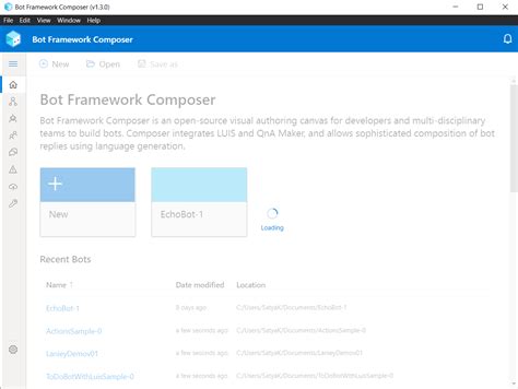 Unable To Create Or Open In COMPOSER Issue Microsoft BotFramework Composer GitHub