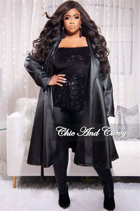 Plus Size Dress Black Leather