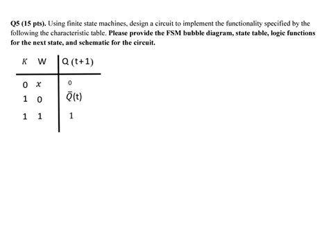 Solved Q5 15 Pts Using Finite State Machines Design A