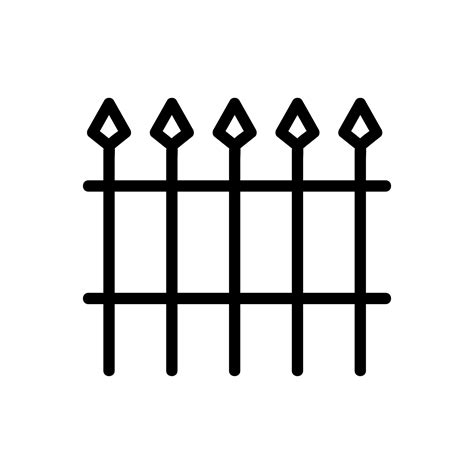 Metal Fence Icon Vector Isolated Contour Symbol Illustration 9948804