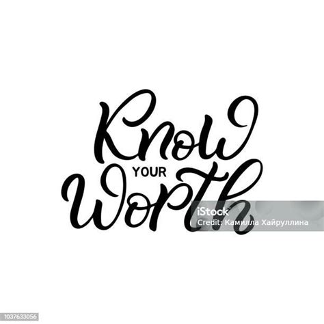 손으로 그린 글자 카드입니다 비문 당신의 가치를 알고 완벽 한 디자인 인사말 카드 포스터 티셔츠 현수막 인쇄 초대장 0명에 대한
