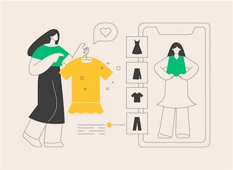 Premium Vector Virtual Fitting Room Abstract Concept Vector