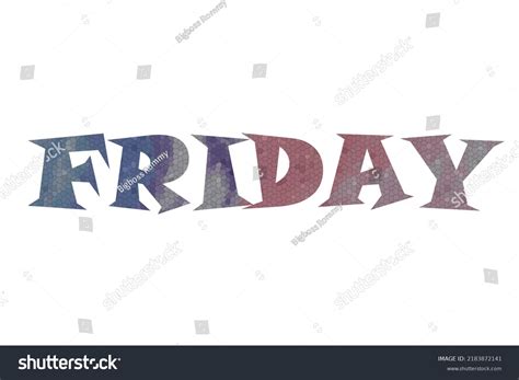Friday Typography Text Banner Word Friday Stock Illustration 2183872141