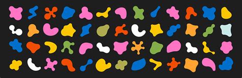 Irregular Random Blobs Abstract Organic Blotch Inkblot And Pebble
