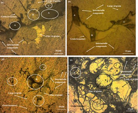 A And B Optical Micrographs Of Sample 1 D And E Optical Micrographs Of Download Scientific