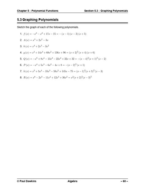 Graph Polynomial Function Pdf