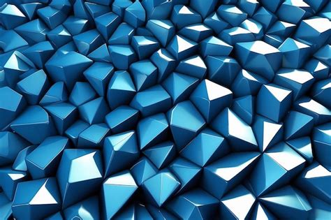 Premium Photo Abstract Blue Polygonal Spike Backgroundwallpaperbackdroptexture 3d Rendering