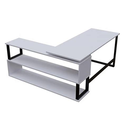 White L Shaped Office Table With Storage At ₹ 40000 Piece In New Delhi