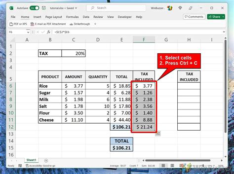 How to Copy and Paste Formulas in Excel (All Methods) - WinBuzzer