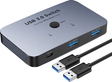 Ablewe Usb Switch 3 0 Kvm Switch Aluminum Usb Switcher 2 Computers