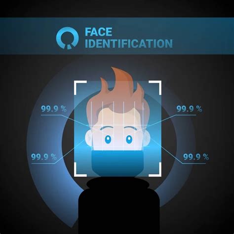 Man Getting Access After Face Identification Scanning Modern Technology