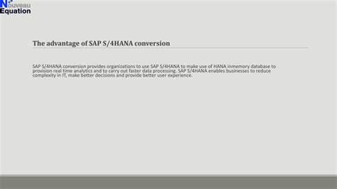 Ppt Maximising Efficiency With Sap S4hana Conversion Powerpoint