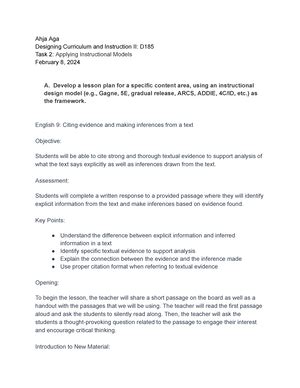 D180 Task 2 PASSED Applied Research Project Ahja Aga Educational Research D Task 2