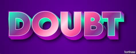 Doubt Text Effect And Logo Design Word