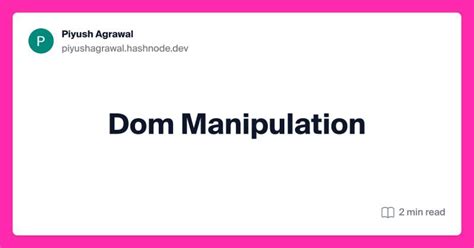 Piyush Agrawal On Linkedin Dom Manipulation