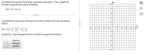 Solved Complete The Square Of The Given Quadratic Chegg