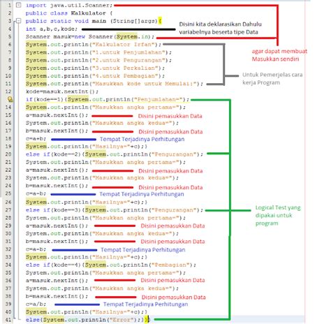 Cara Membuat Program Kalkulator Cmd ~ Java Irfan