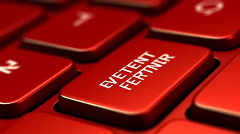 D Rendering Of Hand Cursor Pressing Red Events Enter Key Background Keyboard Button Keyboard