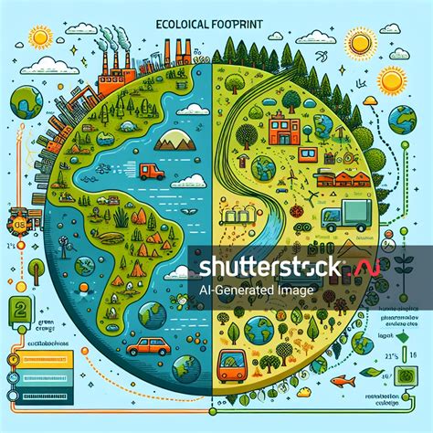 Ecological Footprint Diagram Ai Generated Image 2455567333 Shutterstock
