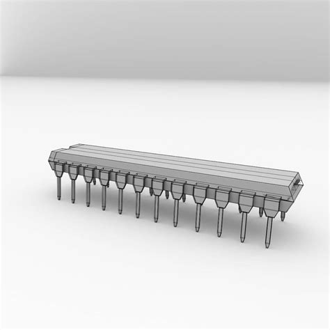 28 Pin Microchip 3d Model By Firdz3d