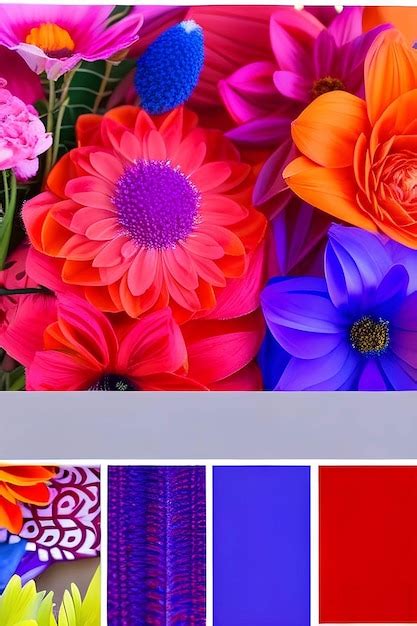 Premium Ai Image Flower Patterns Generative Ai