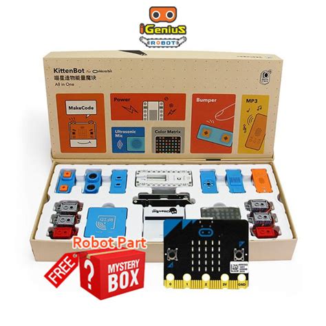 Microbit ไมโครบิต Igenius Robot Power Brick 10 In 1 Electronics Kit With Microbit V2 Stem Robot