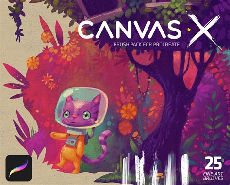 Canvas X Brush Pack For Procreate Frankentoon Studio
