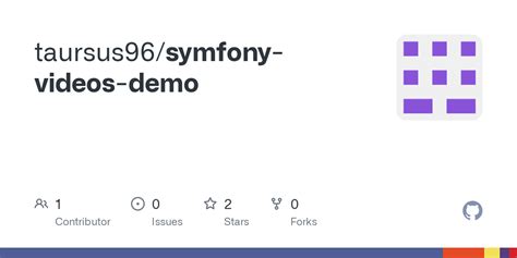 Github Taursus96symfony Videos Demo