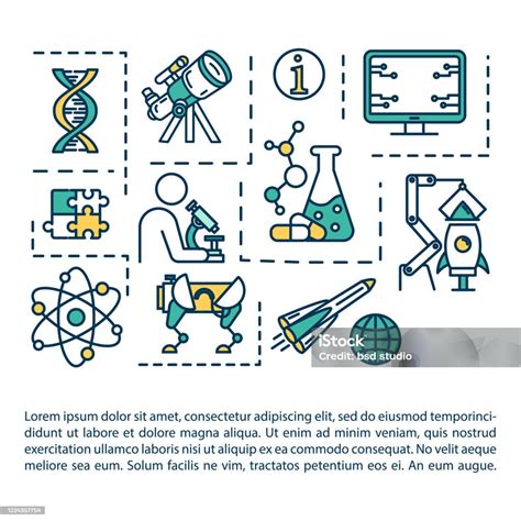 텍스트와 과학 박람회 개념 아이콘입니다 화학 연구 대학 실험실 대학 공부 문서 페이지 벡터 템플릿입니다 브로셔 잡지 선형 일러스트가 있는 소책자 디자인 요소 0명에 대한