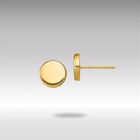 Gold Leslies 14k Polished Button Post Earrings Model Le2047