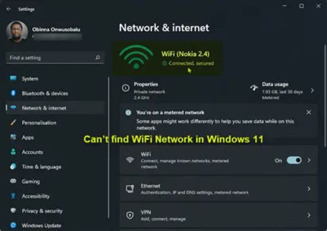 WiFi Option Not Showing In Windows