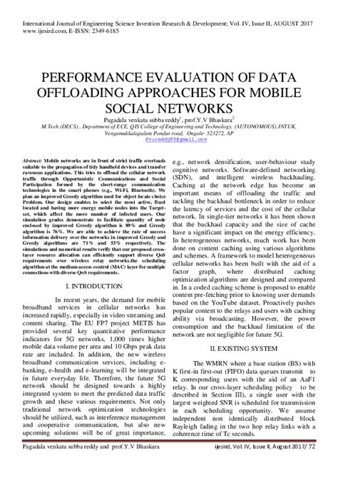 Pdf Performance Evaluation Of Data Offloading Approaches For Mobile Social Networks