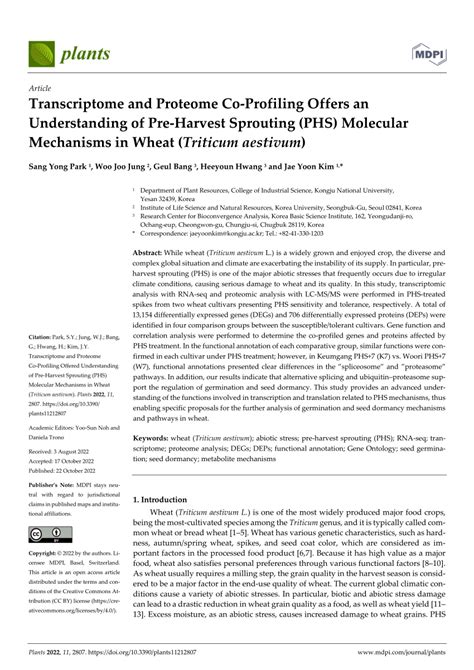 Pdf Transcriptome And Proteome Co Profiling Offers An Understanding