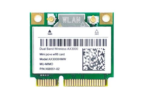 Placa De Adaptador Wi Fi Sem Fio Interno 3000M PCIe WiFi 6 Com Bluetooth5 1 Dual Band 5G Intel